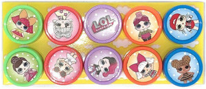 R H lifestyle 10 PCS Cute LOL Cartoon DIY Self-Ink Rubber Seal Stamps ...