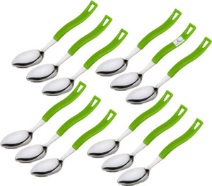 KUBER INDUSTRIES 12 Pieces Stainless Steel Dinner Spoons, Extra)Fine ...