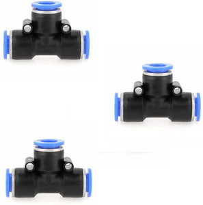 sl sales Pneumatic Quick Connect 3 Way 10MM T-Type Push-in Plastic Pipe ...