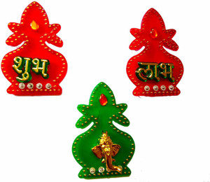 Avanti Creation Multicolor Handcrafted Acrylic Stone Studded Shubh Labh ...