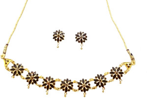 balaji gold Copper Gold-plated Black Jewellery Set Price in India - Buy ...