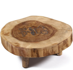 Woodsmyths Bon Appetit Wood log Serving Tray with Laser Engraving Tray ...