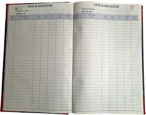 LRS Stock Register - 34 x 21 cm - Half Canvas PVC Hard Bound (240 Pages ...