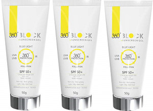 360 Block Sunscreen - SPF 50+ PA+ Sunscreen Gel SPF 50+ : 50 GM : Pack ...