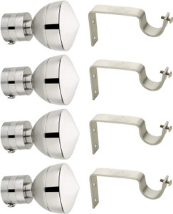 FAST White, Silver Curtain Knobs, Curtain Rods Metal Price in India ...