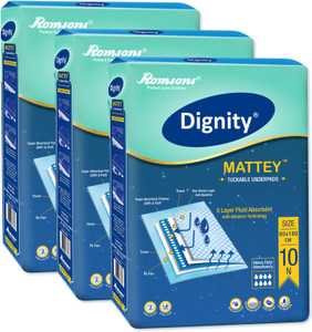 DIGNITY Mattey Disposable Tuckable Underpads, 60 X 180 cm, 10 Pcs/Pack ...