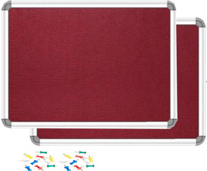 Sharry 2x3 feet Set of 2 Noticeboard/Pin-up Board/Soft Board/Bulletin ...