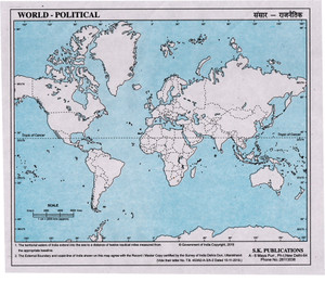 Practice Wold Political Maps Pack Of 100 Pcs: Buy Practice Wold ...