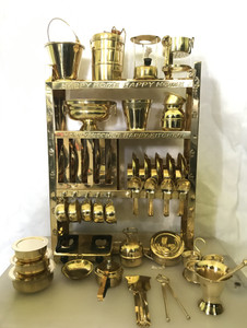 sanvi Miniature brass Kitchen Toy Set bhatukali (Kids Toys) - Miniature ...