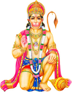 Suman Wall Sticker 55 cm hanuman ji wall sticker Self Adhesive Sticker ...