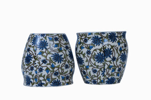 Kaylish Pack of 2 Ceramic Ceramic kulhad ,Kulhar Cups (Set of 2 )-Blue ...