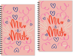 ESCAPER Mr. & Mrs. (Ruled - A5 Size - Pack of 2 Diaries) Designer ...