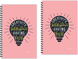 ESCAPER Creativity is Intelligence (Ruled - A5 Size - Pack of 2 Diaries ...
