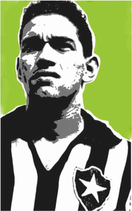 Garrincha Footballer Wall Poster For Room With Gloss Lamination M1 ...
