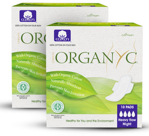 Organyc Organic Sanitary Pads with Wings for Women | Heavy Flow Period ...