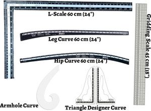Upyukat Tailoring scales/ curves/ Fashion Designing Scale- 4 Premium ...