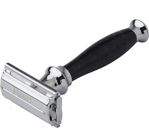 PEARL Shaving Double Edge Safety Razor SS-95 (Marble Black), Men ...