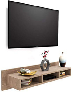 Furnifry Wooden Wall Mounted Floating TV Stand/TV Entertainment Unit/TV ...