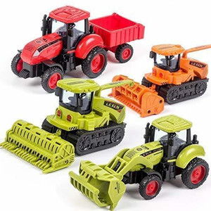 KRU MIR Small-Farm Vehicles Tractor Trolly Toys, Combine Harvester ...
