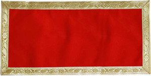 HarGrow Red Velvet Puja Aasan Cloth/Chowki Aasan Kapda/Altar Cloth for ...