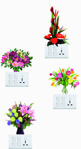 Decals Stock 25 cm flower bouquet Switchboard Sticker Self Adhesive ...