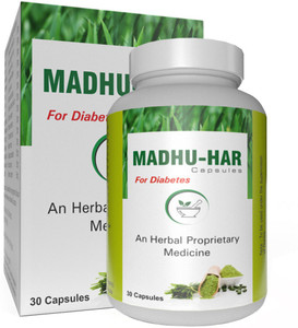 Ultra Healthcare Madhuhar Herbal Ayurvedic Caps For Blood Sugar Control ...