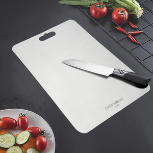 Chefworks by Bathla Enox Extra Large Reversible Stainless Steel Cutting ...