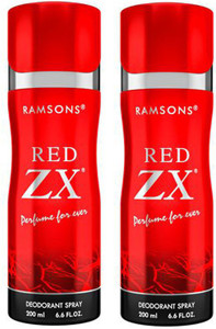RAMSONS Red Zx Perfume For Ever Deodorant Spray 2X200 ml Deodorant ...