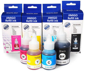 JIMIGO T910,T710 Black + Tri Color Combo Pack Ink Bottle - JIMIGO ...