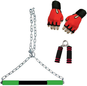 Shubhras Chin up bar Rod & Hand Gripper with Gloves for Height ...