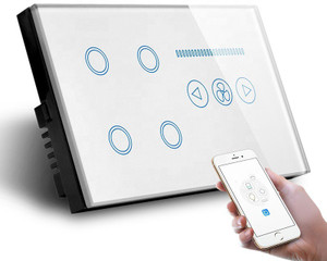 IFITech Smart Home Automation Touch Switch 4 Gang with Dimmer/Touch ...