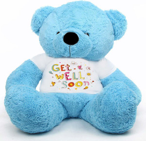 Hug 'n' Feel Soft Toys Big Teddy Bear Wearing "get Well Soon" T-Shirt 3 ...