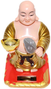 Aakriti Solar Laughing Buddha Holding Ingot & Waving Fan Moving Head ...