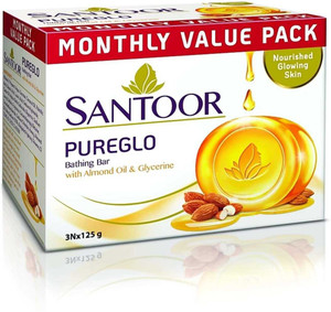 Santoor PureGlo Glycerine Bathing Bar 3 - Price in India, Buy Santoor ...