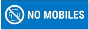 Mindcraftz No Mobile Sign Board Blue color Pack of 3 | 12 x 4 inches ...