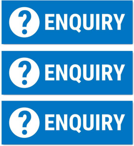 Mindcraftz Enquiry Sign Board Blue color Pack of 3 | Emergency Sign ...