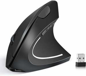 microware Upgraded Vertical Wireless 2.4G Optical Ergonomic Mouse ...