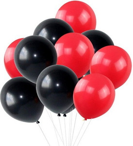Flipkart.com | Jolly Party Solid Black & Red balloon set for party ...