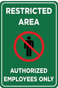 Timios Retails Restricted Area No Entry Signboard Sunboard 5mm Sheet ...