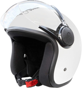 O2 STAR Unisex Open Face Helmet with Clear Scratch Resistant Visor ...