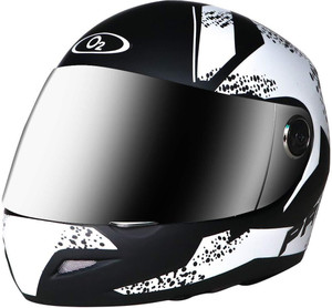 O2 Max Pro Full Face Helmet with Scratch Resistant Mercury Visor, Cross ...