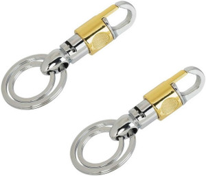 kd collections KD288GL2 - Double Ring Hook Keychain for Bike & Cars ...