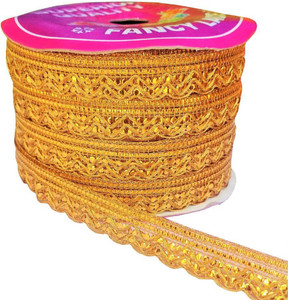 LACEKART Golden Border Lace for Dresses, Sarees, Lehenga, Suits ...