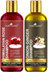 PARK DANIEL Premium Rose Shampoo & Onion Ginger Shampoo Combo Pack Of 2 ...