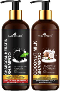 PARK DANIEL Premium Charcoal Keratin Shampoo & Coconut Milk Shampoo ...
