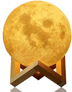 Satyam Kraft LED Moon Shape Light with 2 Colour Mode Yellow and White ...