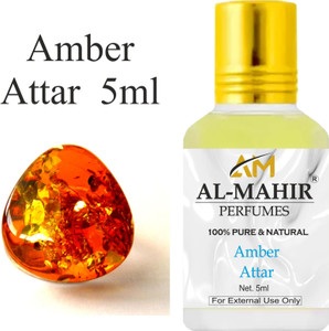 Al-Mahir Amber Attar 5ml For Unisex - Pure Natural (Non-Alcoholic ...