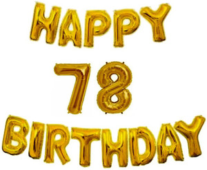 Flipkart.com | MARGSHRI Solid Golden Solid Happy Birthday with Number ...