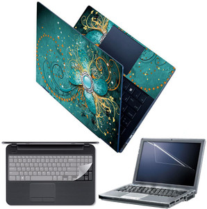 FineArts 4 in 1 Combo Pack with Laptop Skin Sticker Decal, Palmrest ...