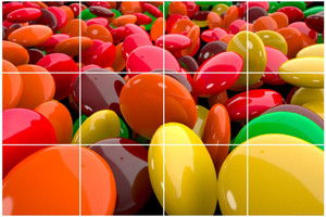 Decals Point 79 cm Colorful yummi Gems Kitchen wall Sticker Self ...